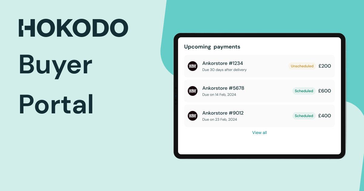 B2B Buyer Portal | Hokodo